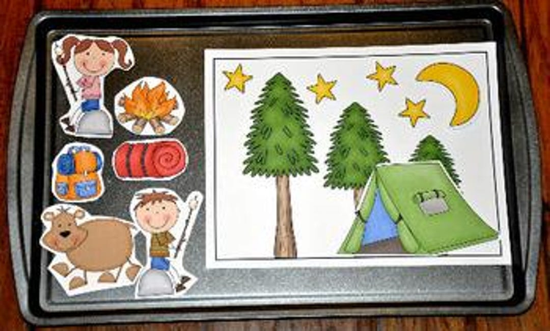 Camping Cookie Sheet Activities - Positional and Sorting Skills Game - Etsy