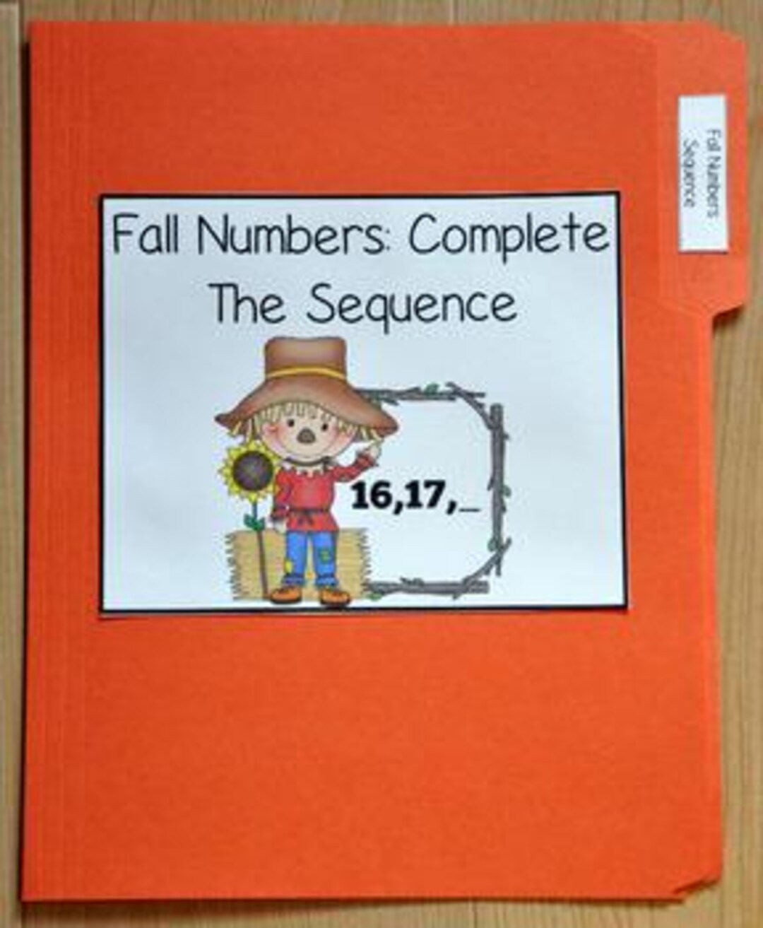 Number Sequence File Folder Game: Fall Theme - Scarecrow Counting - Etsy