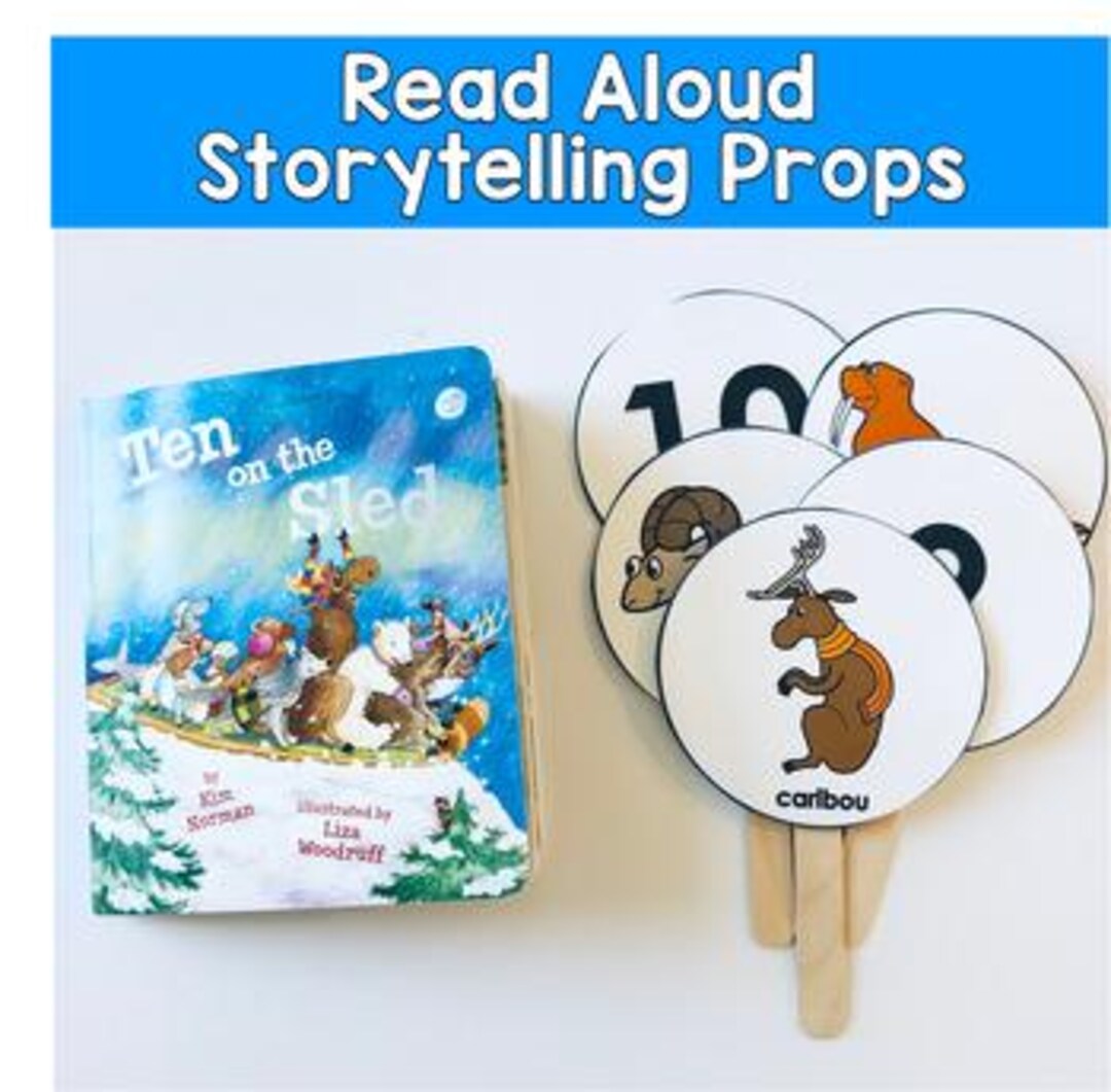 Ten on the Sled Story Props, Winter Animal Theme (pre-k Counting Fun ...