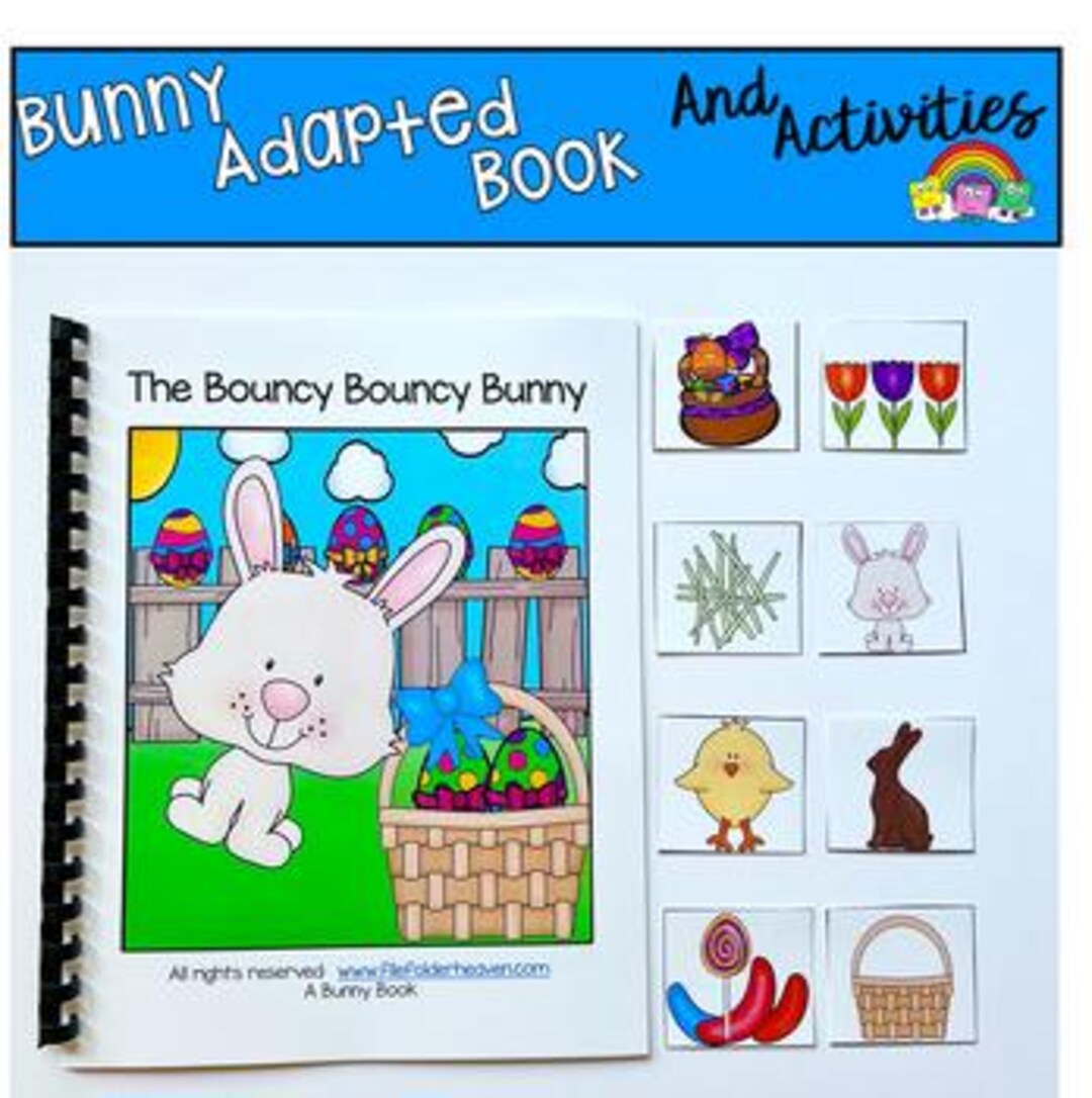 Bouncy Bunny Adapted Book - Easter Theme With Vocabulary Cards - Etsy