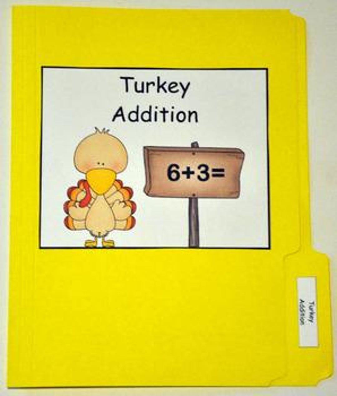 Turkey Addition Game - Interactive File Folder for Kids’ Math Practice ...
