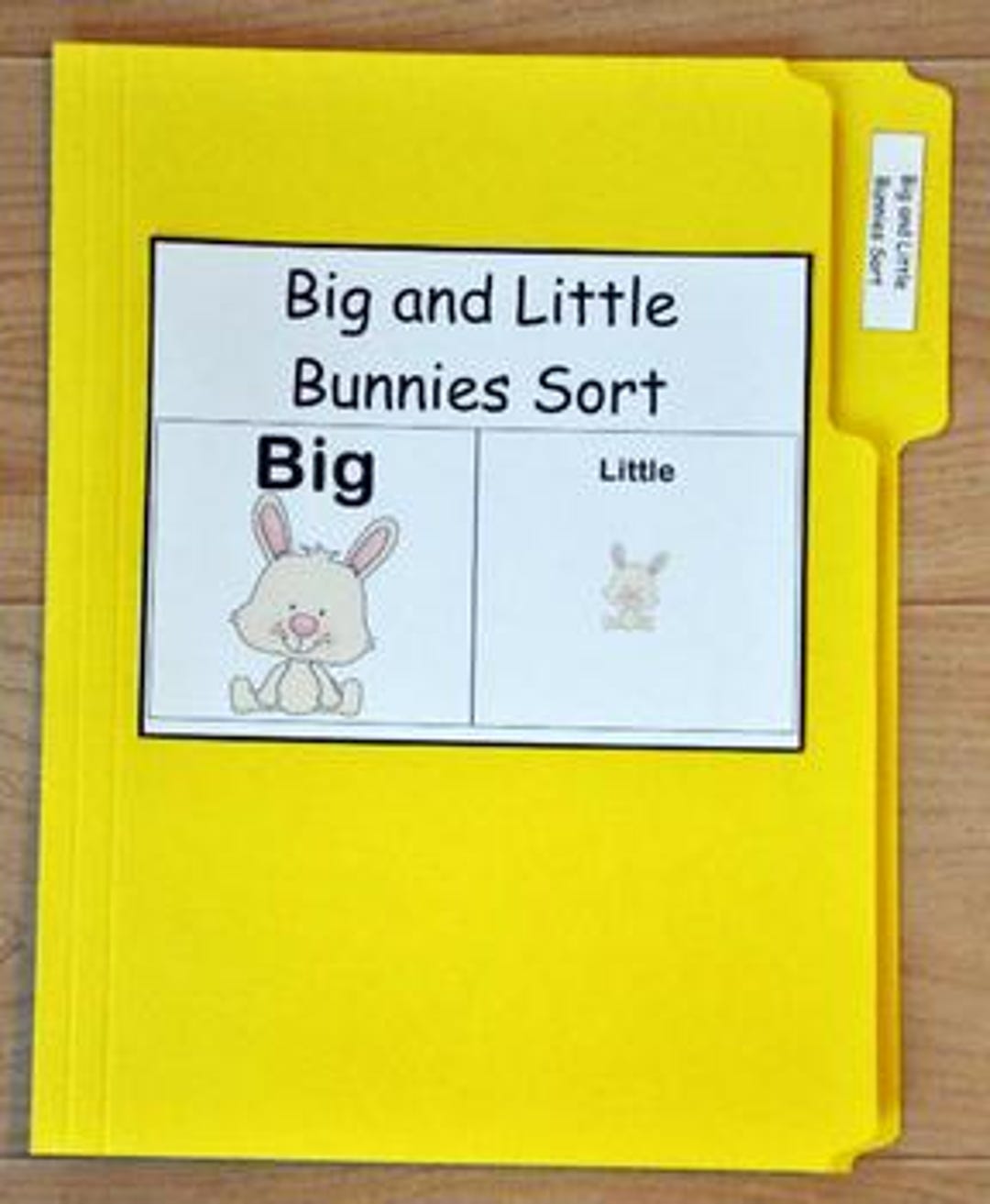File Folder Game: Easter Bunny Size Sorting - Early Learning Fun - Etsy