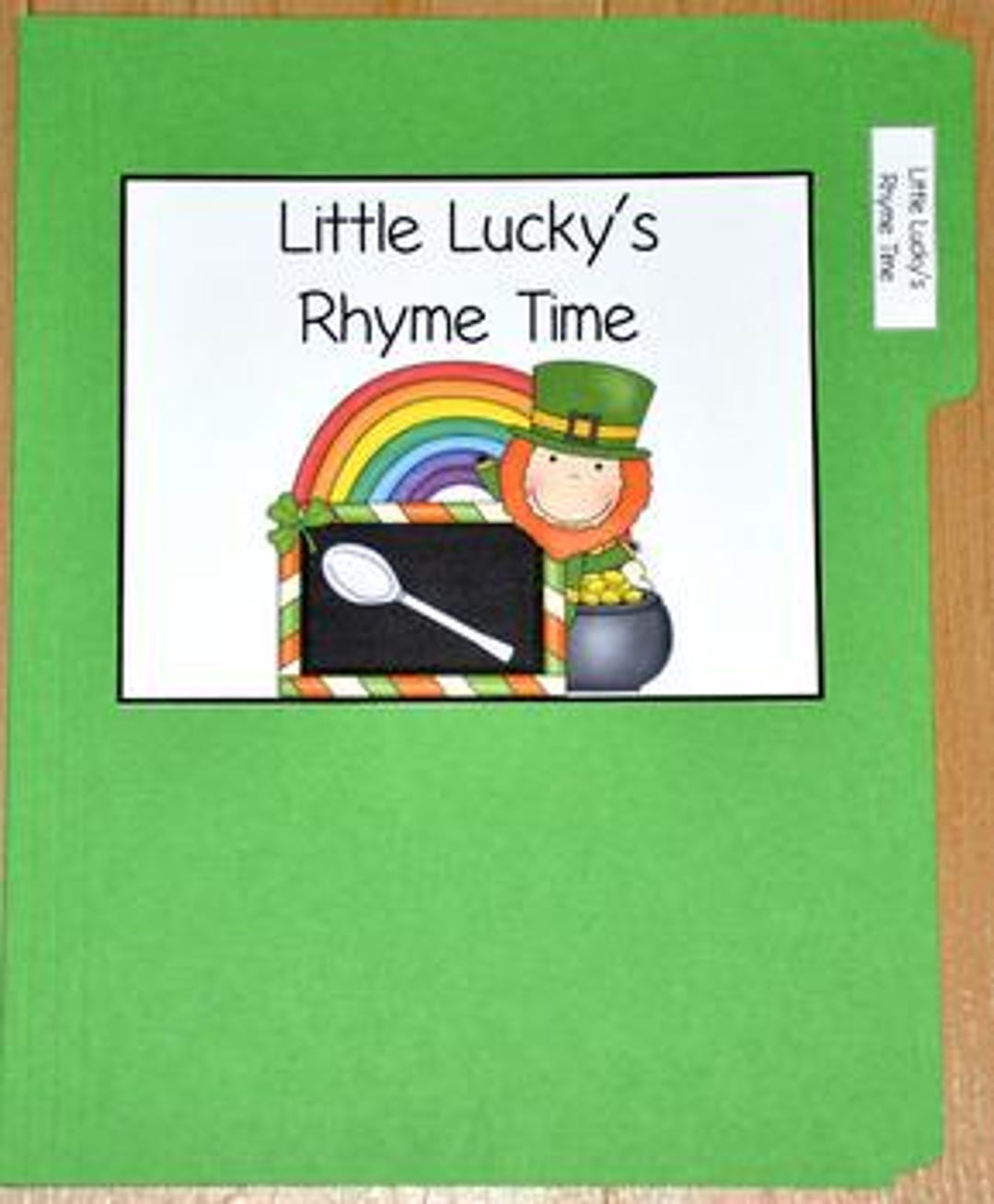 St. Patrick's Day File Folder Game - Rhyming Picture Match - Etsy