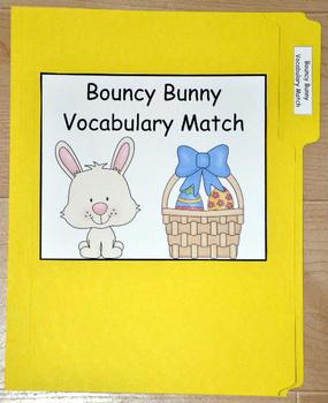 Vocabulary Match Game: Easter Bunny Theme (file Folder Activity) - Etsy