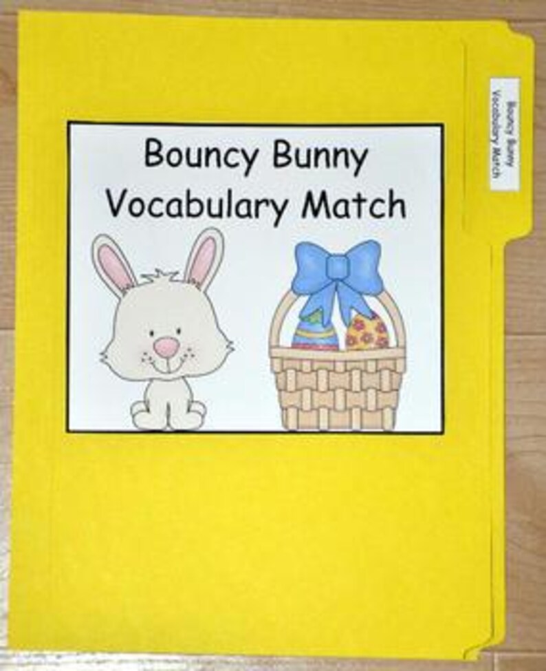 Vocabulary Match Game: Easter Bunny Theme (file Folder Activity) - Etsy