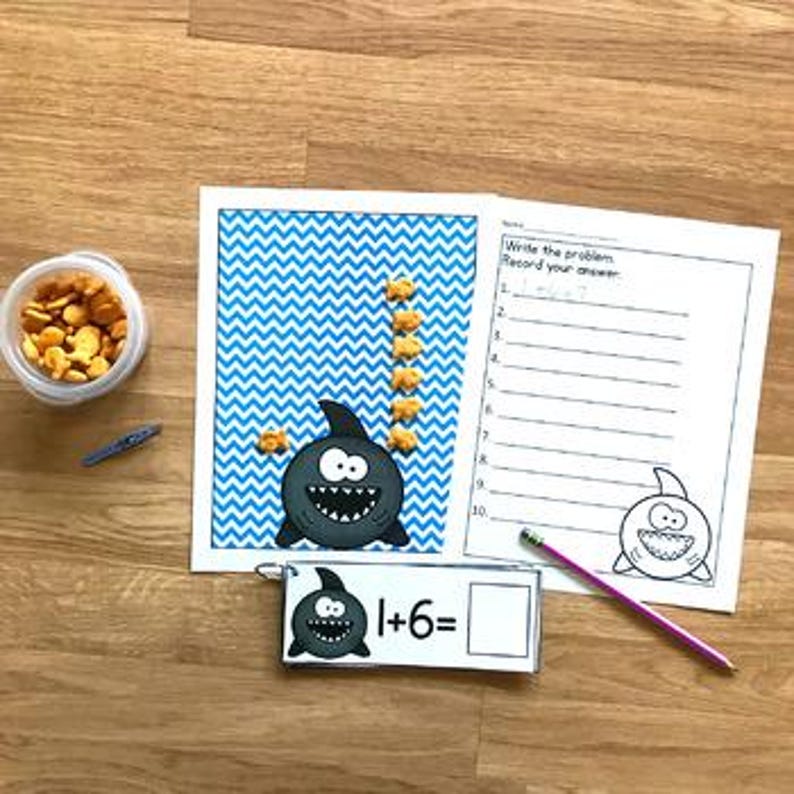 Ocean Themed Math Activities: Counting and Addition (dry Erase Mats ...