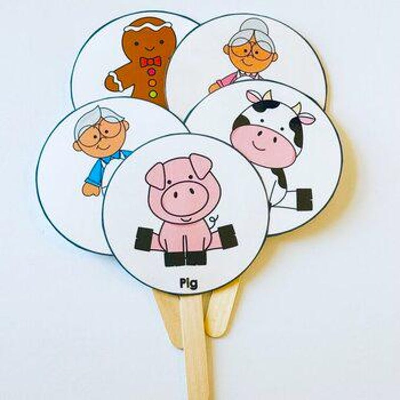 Gingerbread Man Story Props, Sequencing, Retelling (preschool & Special ...