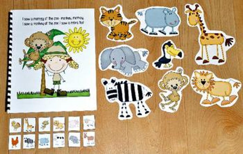 Zoo Adapted Book: Sing-along Animal Vocabulary and Sorting - Etsy