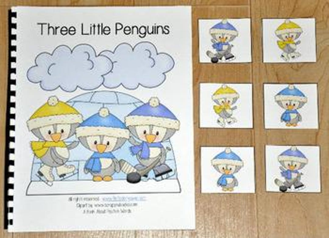 Early Learning Penguin Book, Position Words (first, Last, Middle) - Etsy