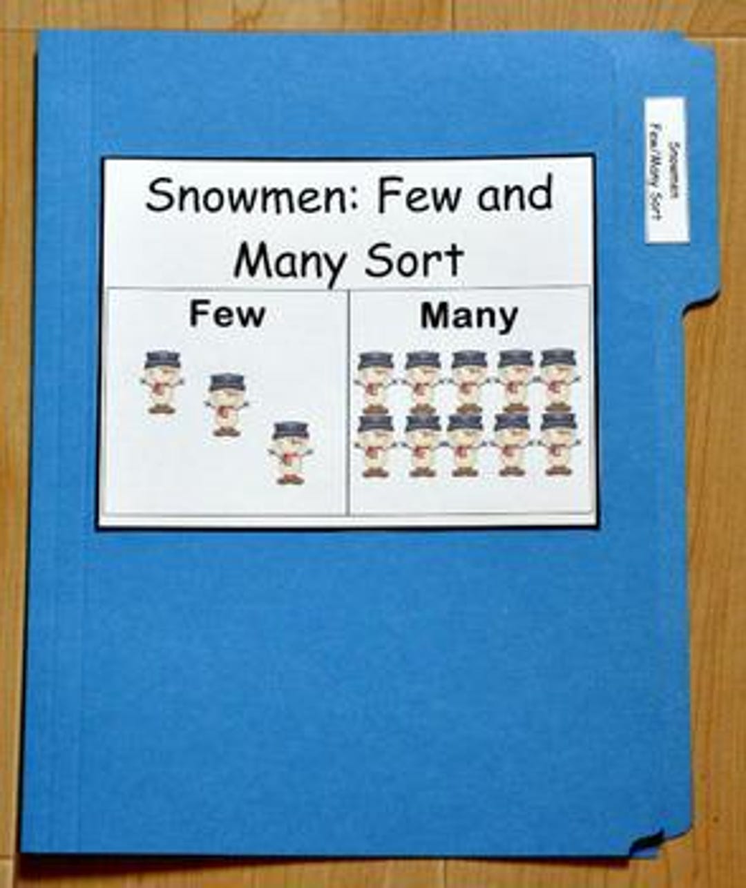 Winter File Folder Game: Snowmen Sorting - Early Learning Math - Etsy