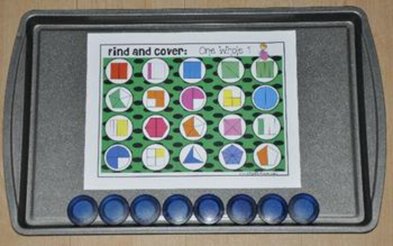 Fraction Find and Cover Game: Visual Math Aid (print & Play, No Prep ...