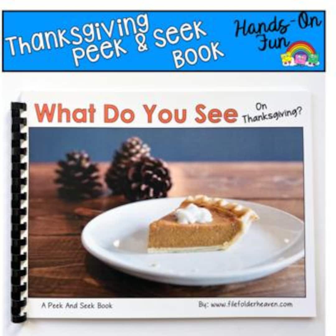 Thanksgiving Peek and Seek Book: Real Photos, Interactive Learning - Etsy