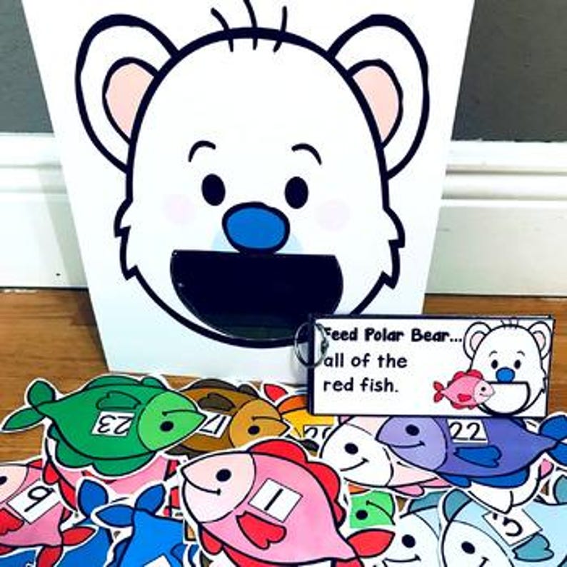 Polar Bear Sensory Play: Fish Sorting and Rhyming Games - Toddler ...
