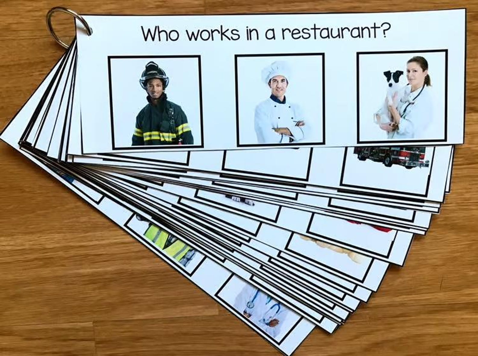 Community Helpers Learning Set - Real Photos Sorting and Matching Game ...
