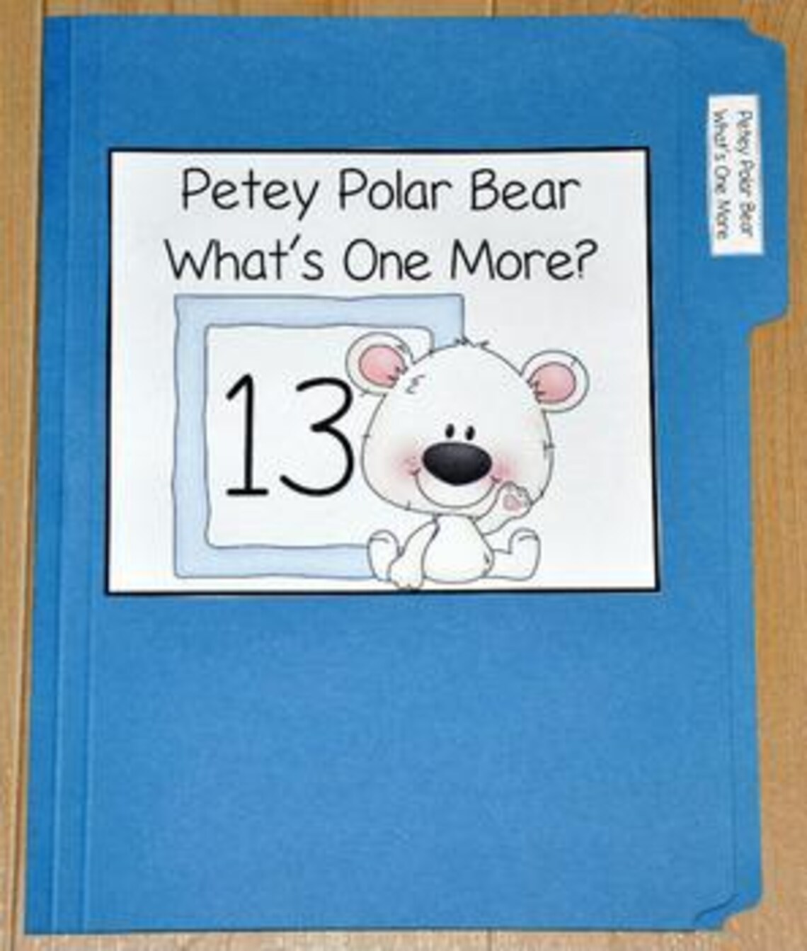 Winter File Folder Game, Petey Polar Bear, One More Numbers (ages 4-7 ...