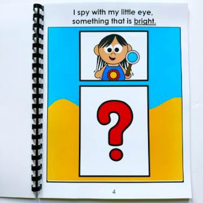 Interactive Summer I Spy Book - Adjectives for Speech Therapy - Etsy