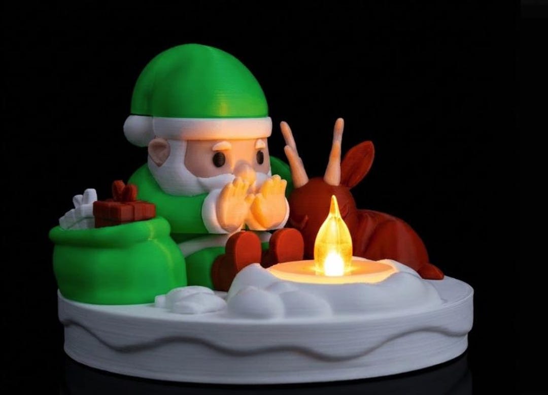 Diverse Santa Bonfire Night Light - Custom Skin Tones (black, Brown ...