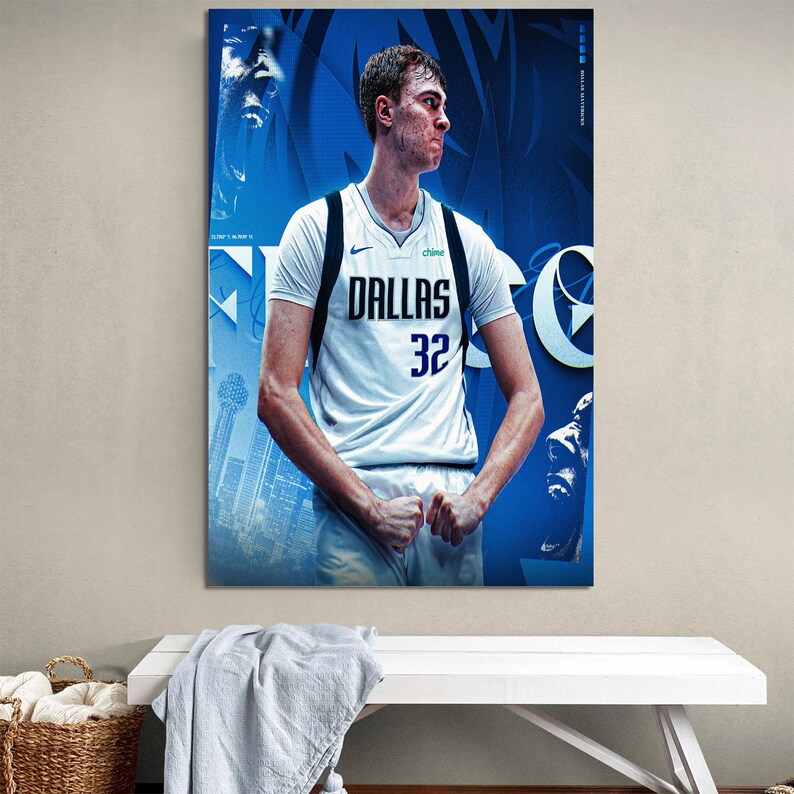Cooper Flagg Dallas Mavericks NBA Poster Basketball Sports Canvas Art ...