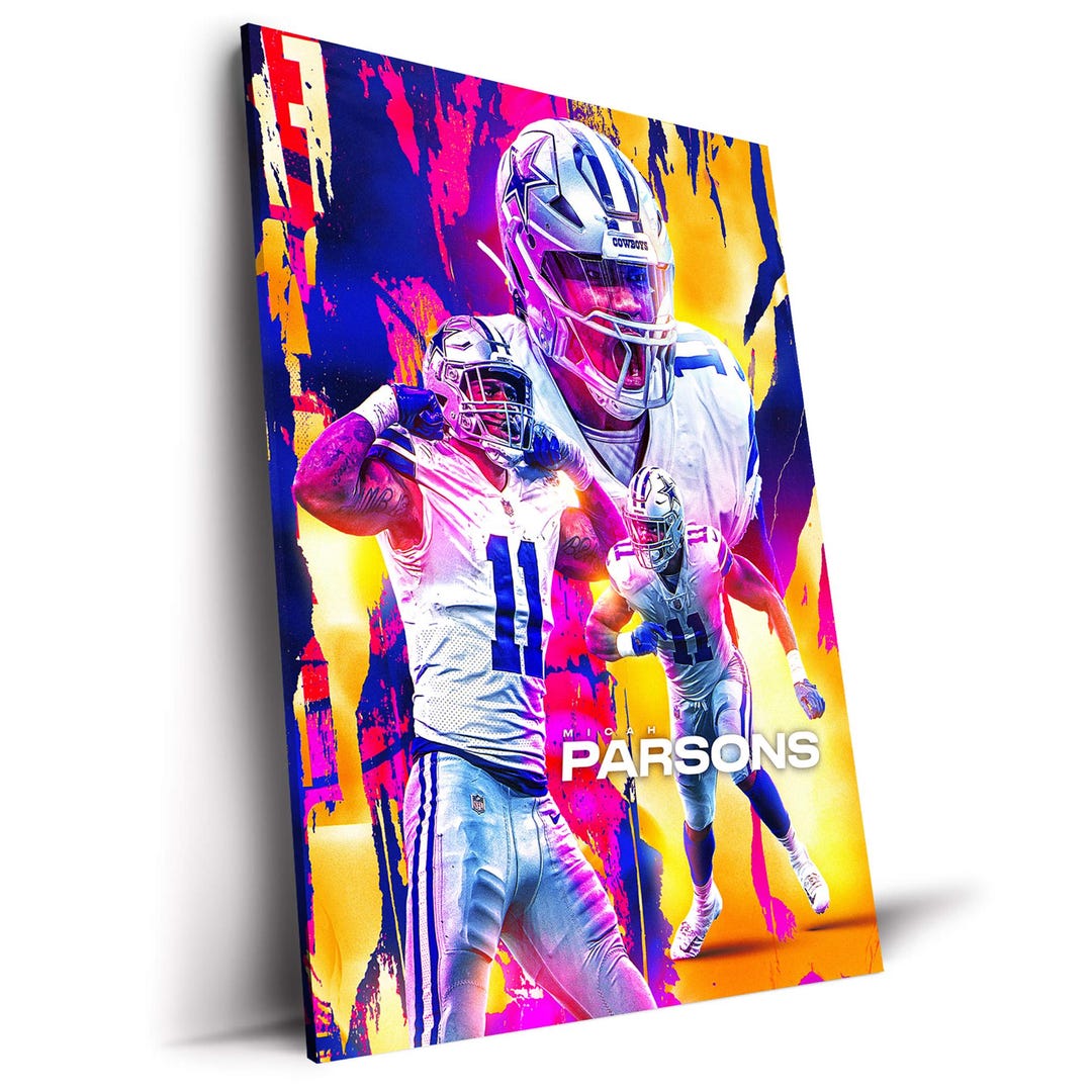 Micah Parsons Dallas Cowboys NFL Poster Football Sports Canvas Art ...
