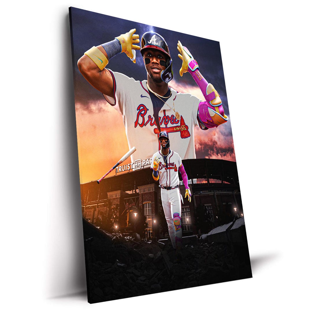 Ronald Acuna Jr. Atlanta Braves MLB Poster Baseball Sports Canvas Art ...