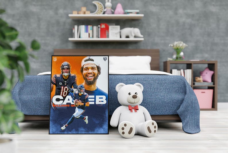 Caleb Williams Chicago Bears NFL Poster Football Sports Canvas Art ...