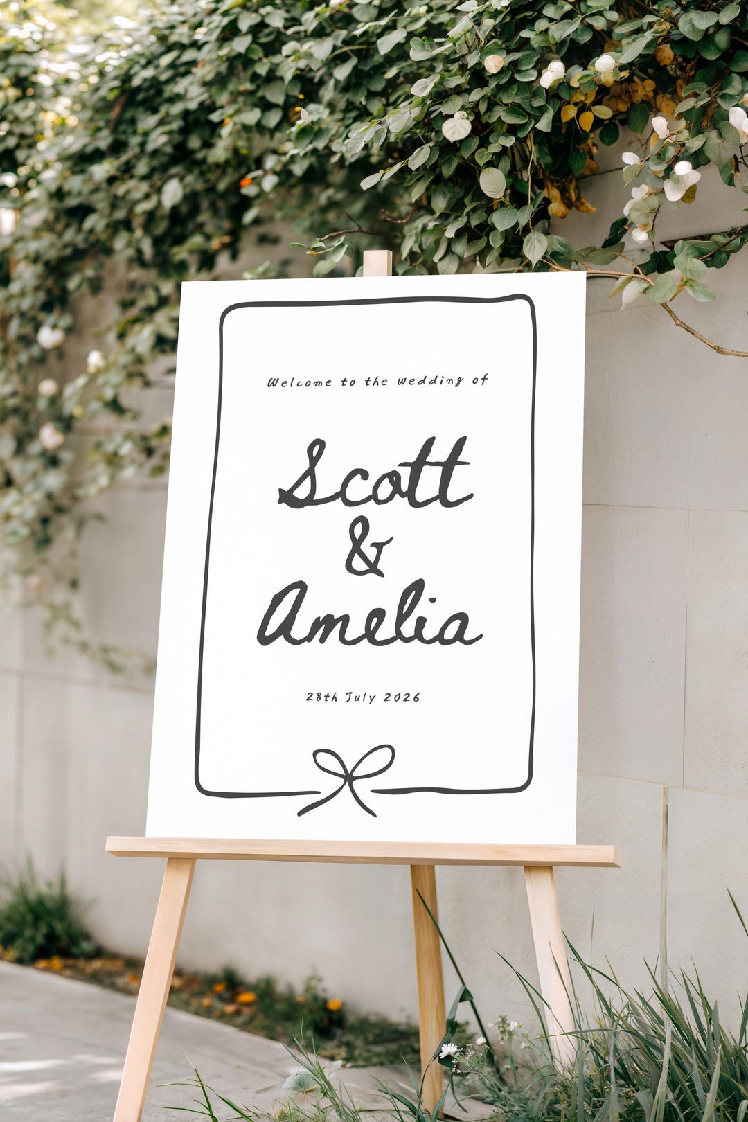 Wedding Welcome Sign Template | Editable Canva Wedding Sign | A1 ...