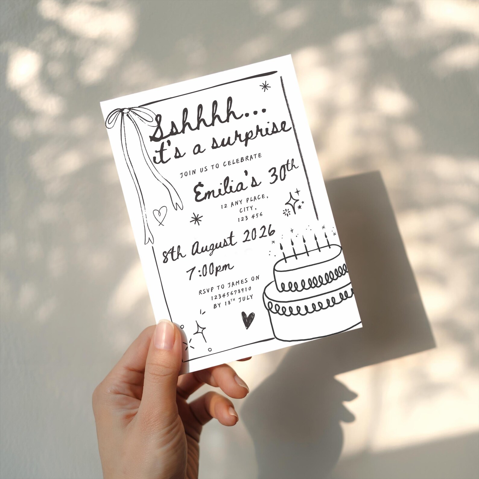 Birthday Invitation Template | Editable Printable Invite | Modern Party ...