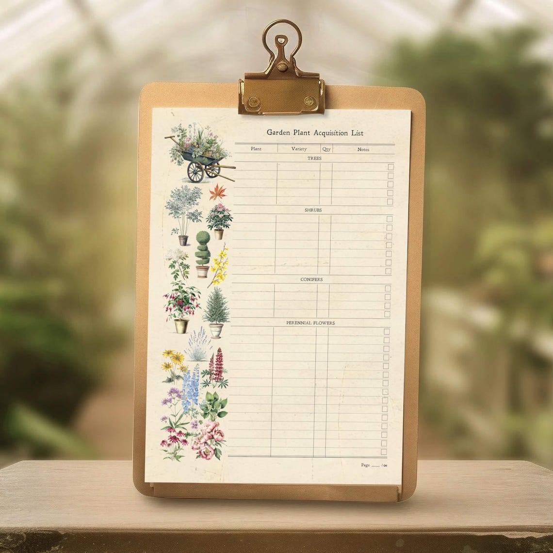 Printable Plant Shopping List | Complete Garden Centre Visit Planner ...