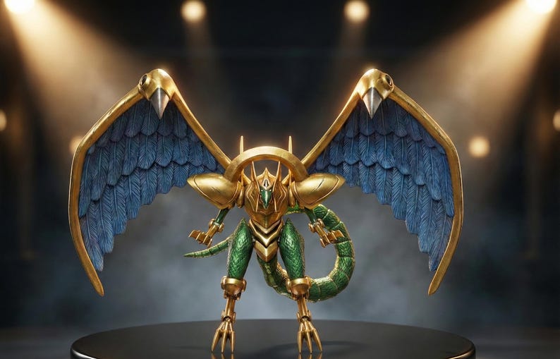 Ancient Winged Dragon STL File : Egyptian God Dragon Figure (digital ...