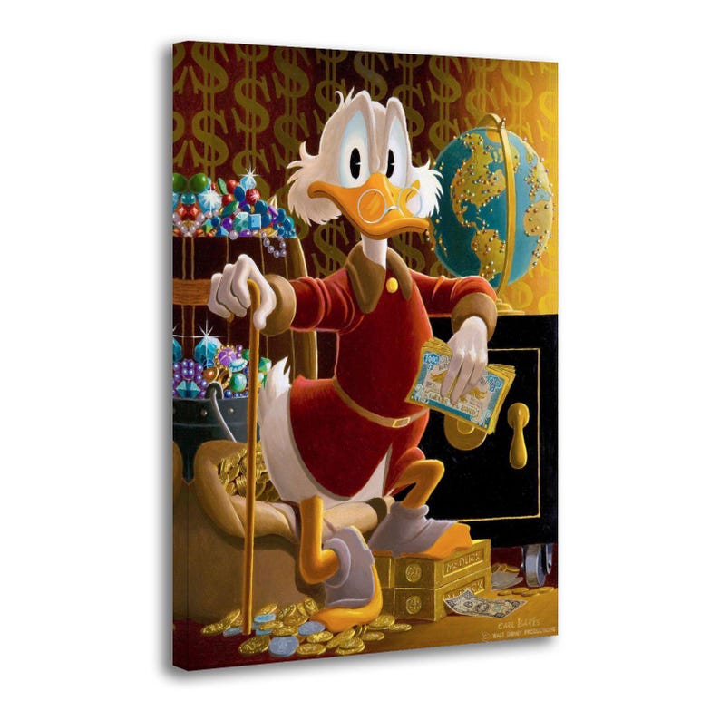 Carl Barks Uncle Scrooge Mcduck Painting on Canvas Wall Art Poster ...