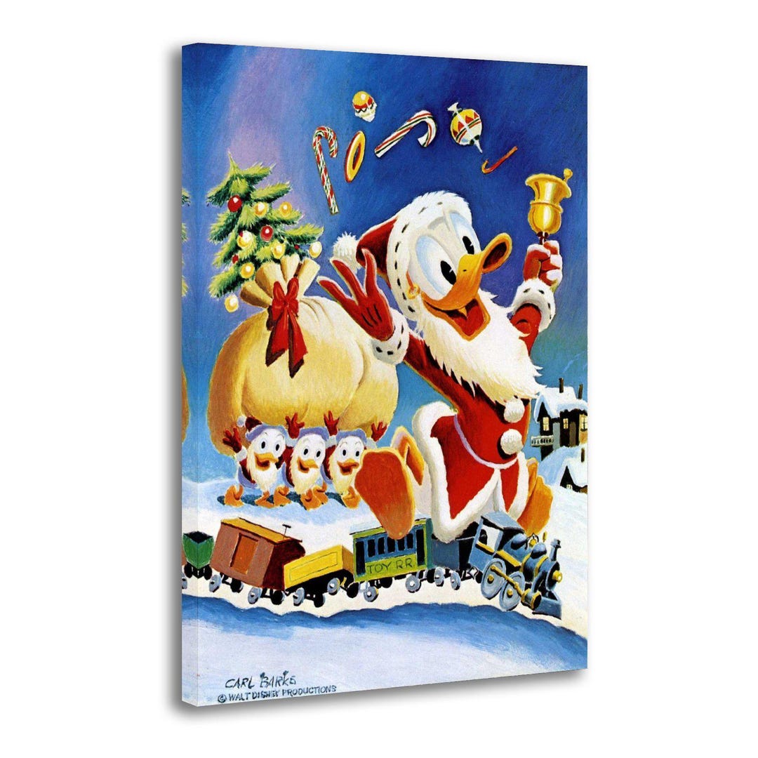 Donald-duck and Their Miserly Uncle Scrooge Christmas Painting on ...