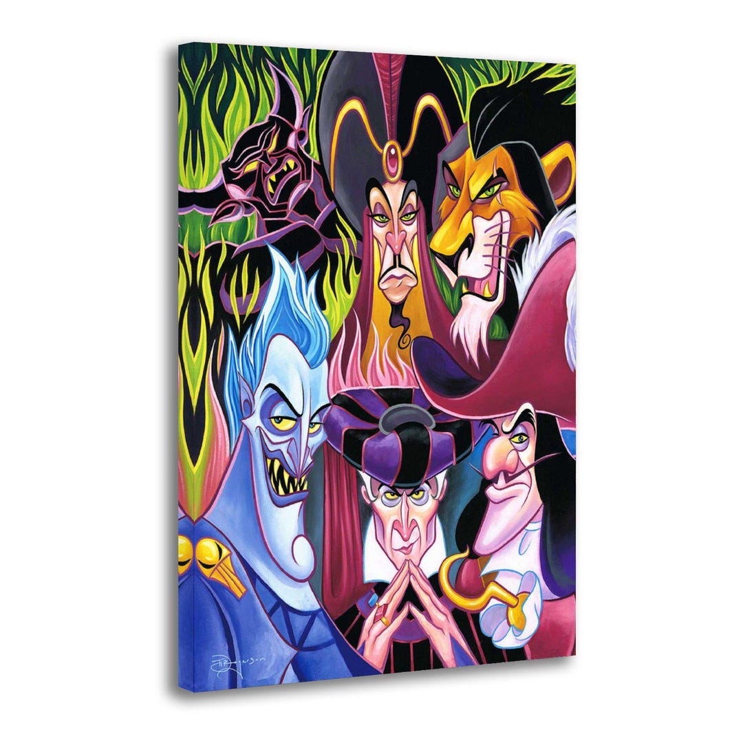 Misleading Men Villains Painting on Canvas Wall Art Poster Picture ...