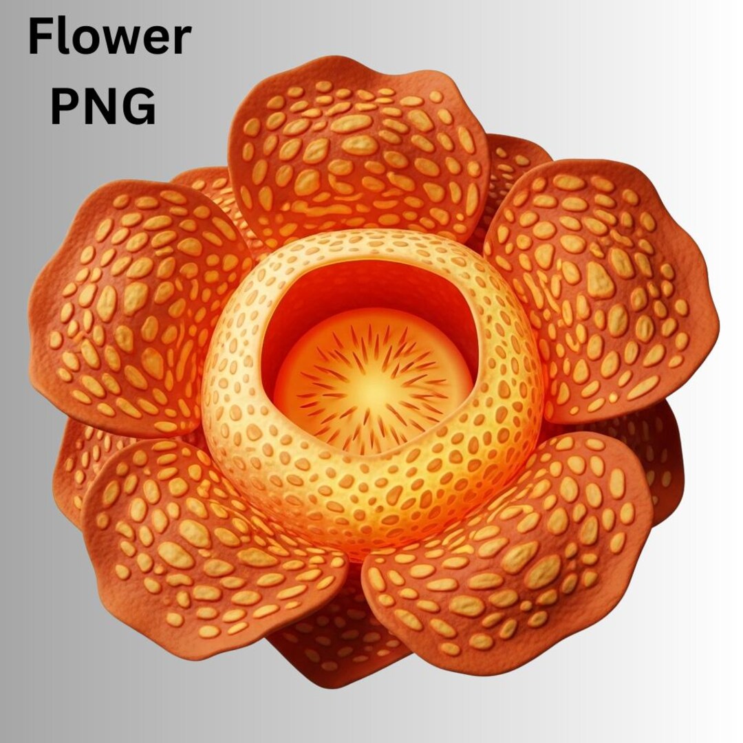 Rafflesia Flower Clipart PNG – Exotic Jungle Floral Digital Download ...
