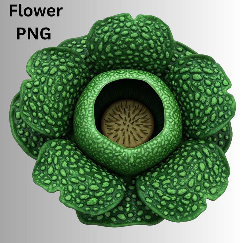 Rafflesia Flower Clipart PNG – Exotic Jungle Floral Digital Download ...