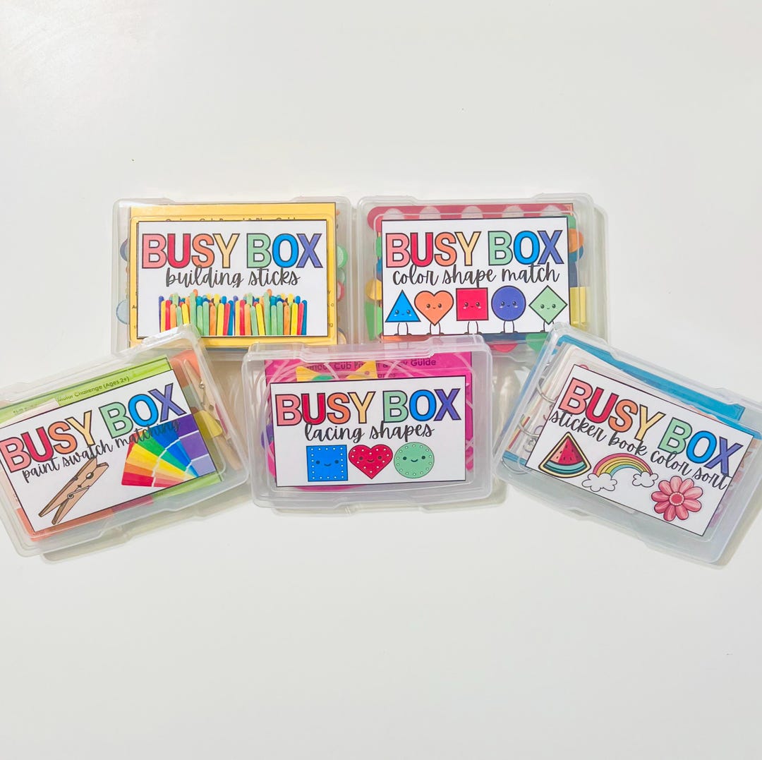 Shapes & Colors Busy Box Mini Bundle (5-pack) | Ultimate On-the-go ...