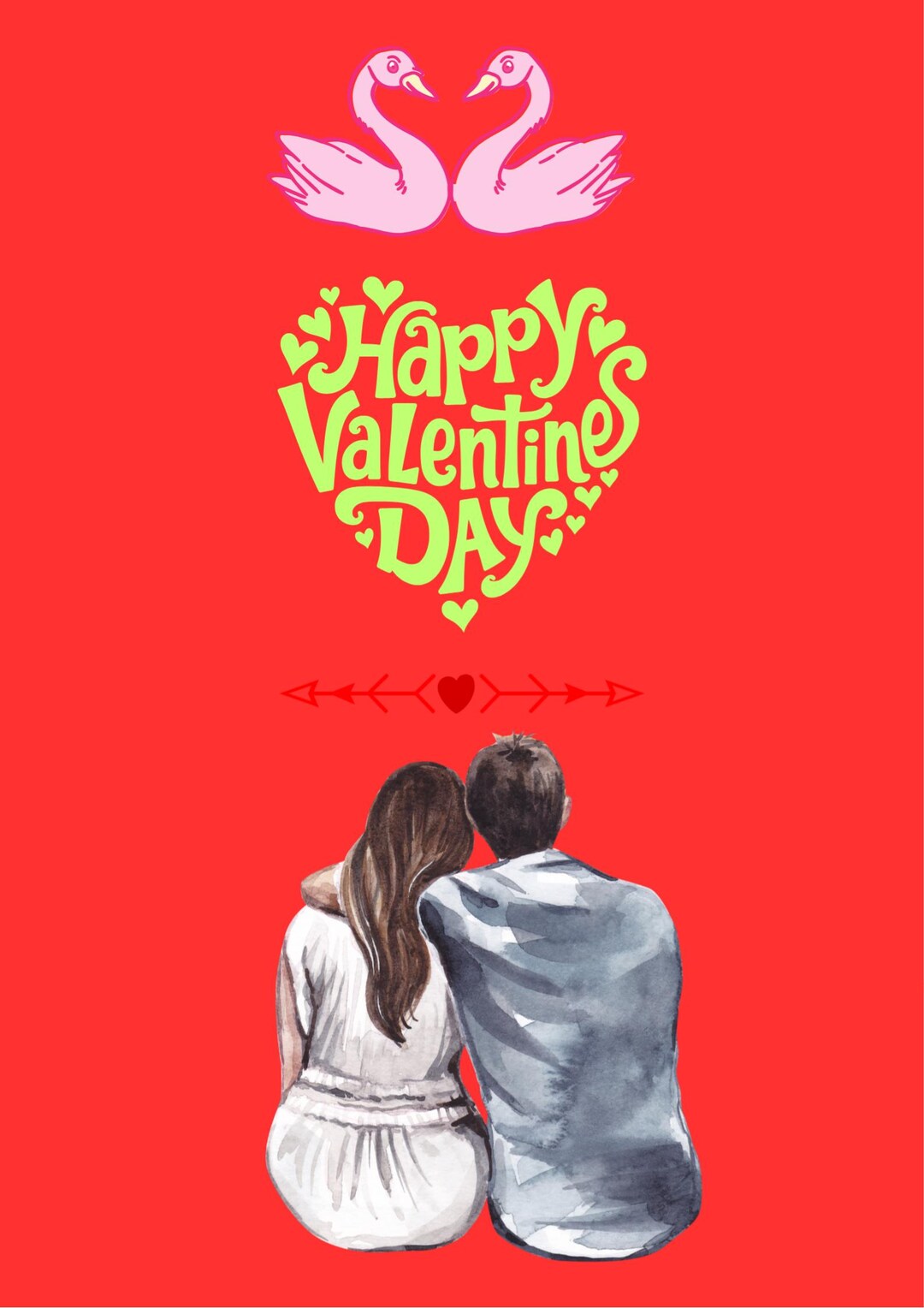 Custom Digital Valentine's Day Card, Personalized Names Print ...