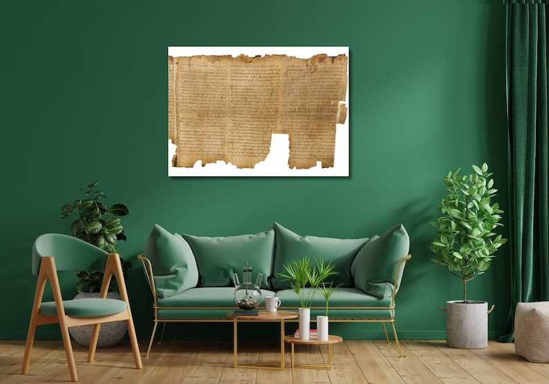 The Great Isaiah Scroll Canvas Wall Art, Ancient Dead Sea Scrolls ...
