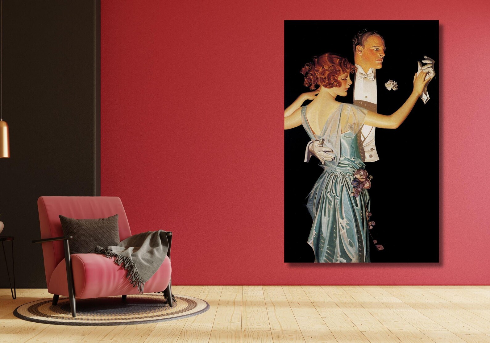 J.C. Leyendecker Dancing Couple Canvas, Art Deco Roaring 20s Print ...
