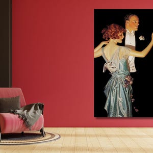 J.C. Leyendecker Dancing Couple Canvas, Art Deco Roaring 20s Print ...
