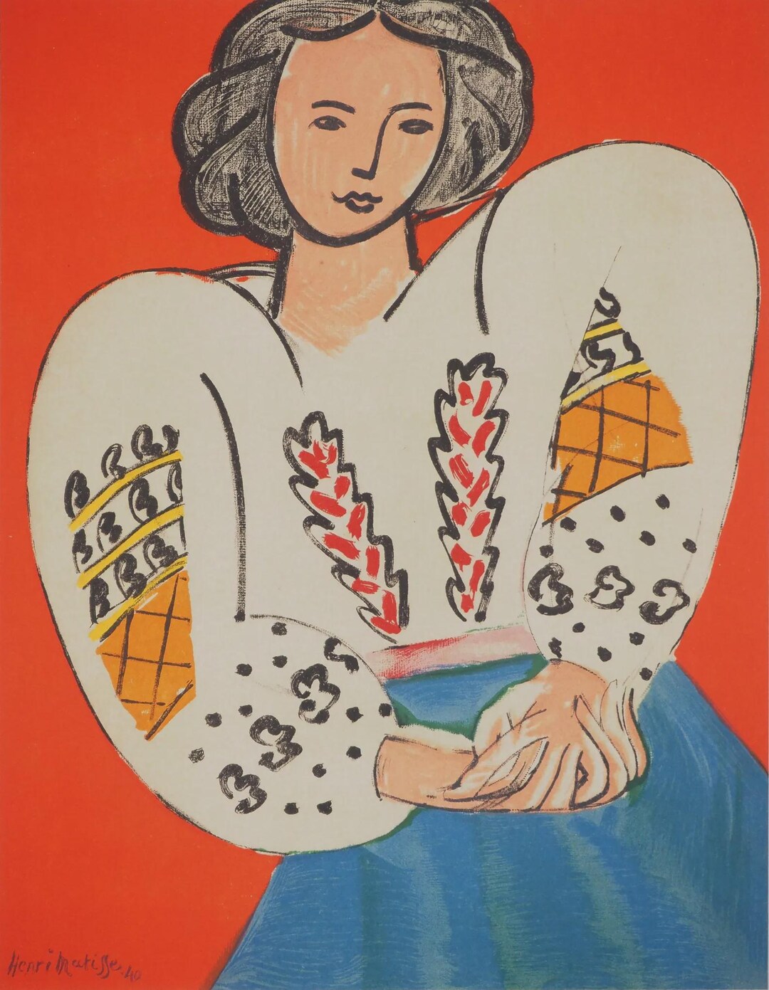 Henri Matisse the Romanian Blouse Canvas Art, La Blouse Roumaine Boho ...