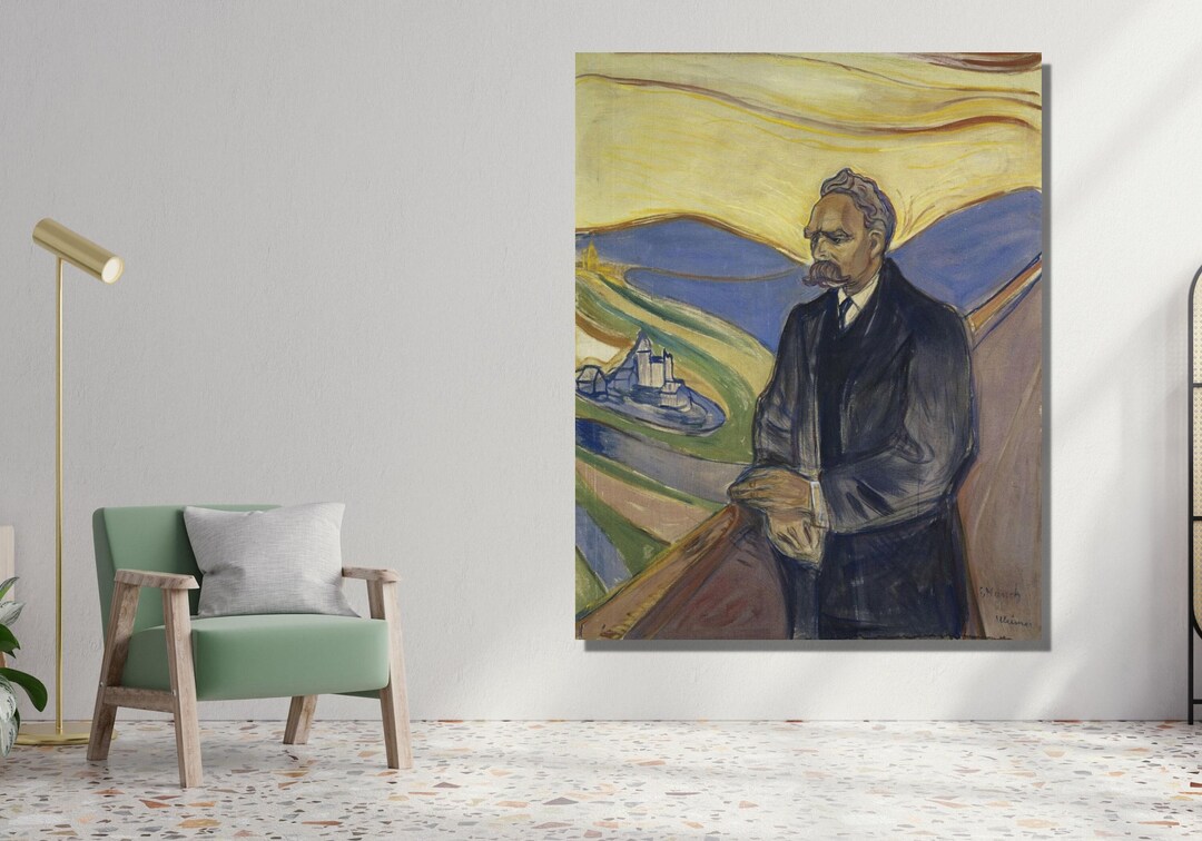 Friedrich Nietzsche by Edvard Munch Canvas Wall Art, Poster Print, Home ...