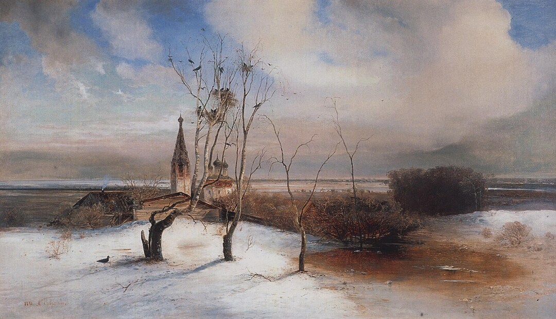 Aleksey Savrasov the Rooks Have Arrived Canvas, Russian Landscape ...