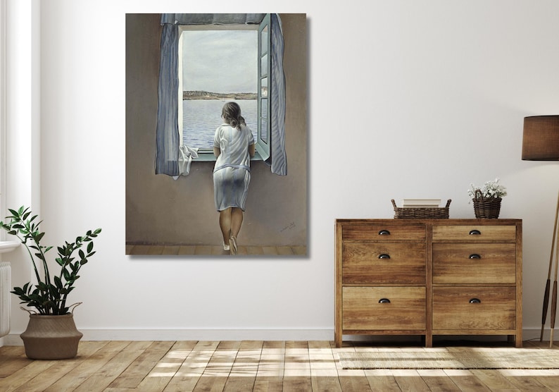 Salvador Dali Figure at a Window Canvas Print, Girl at Window Poster ...