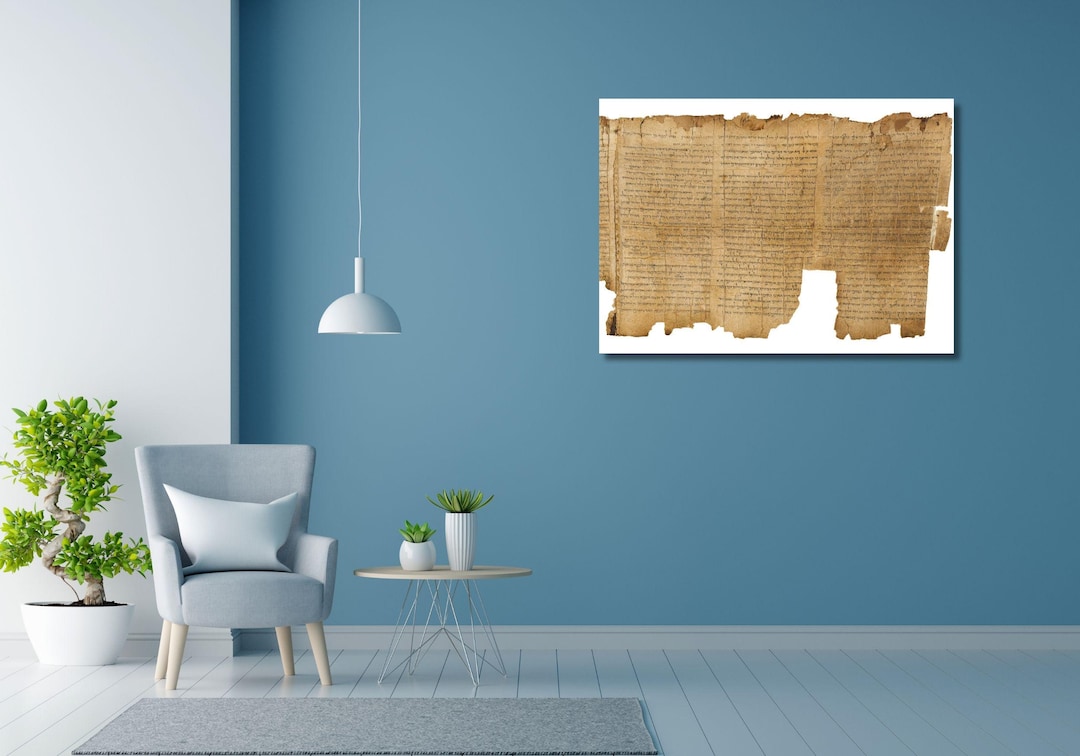 The Great Isaiah Scroll Canvas Wall Art, Ancient Dead Sea Scrolls ...
