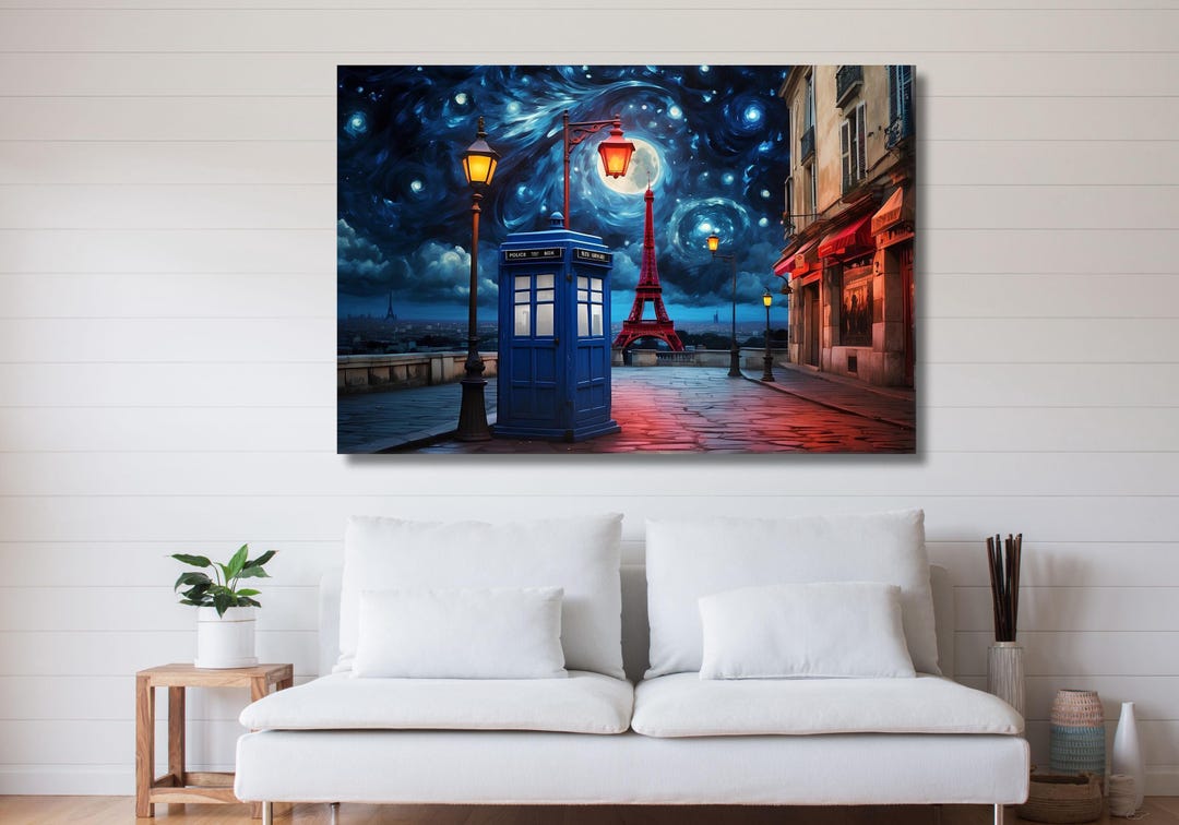 Doctor Who Tardis Box London Canvas Wall Art Design | London Big Ben ...