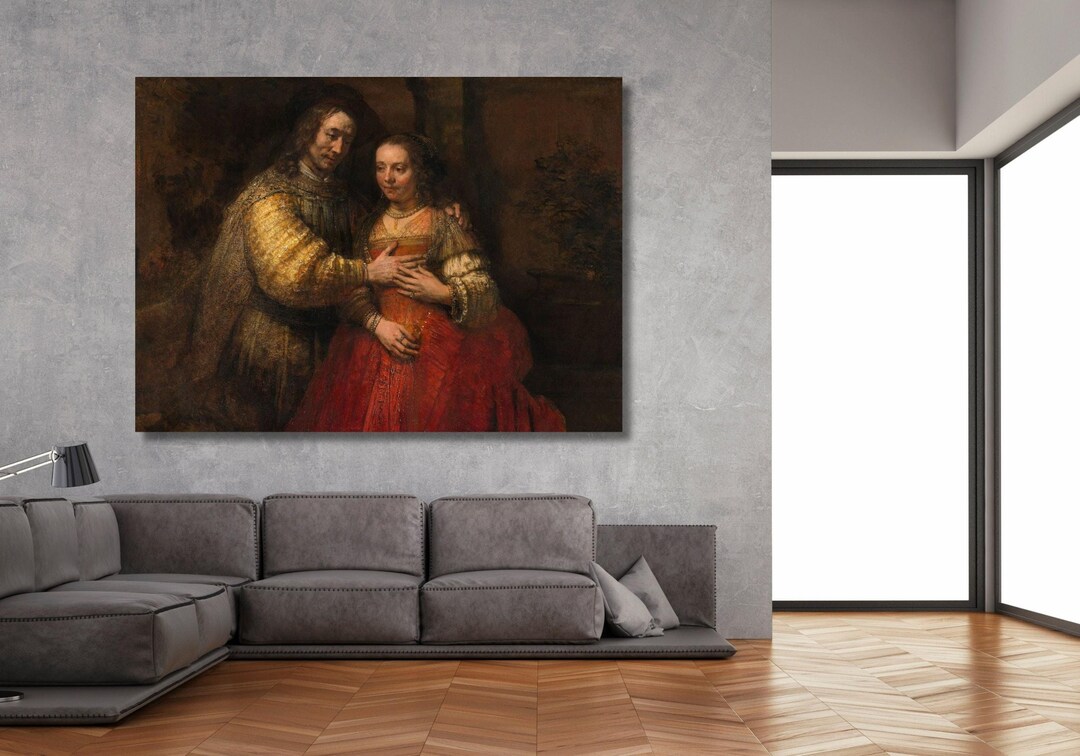 The Jewish Bride Canvas Wall Art Design | Rembrandt Harmenszoon Poster ...