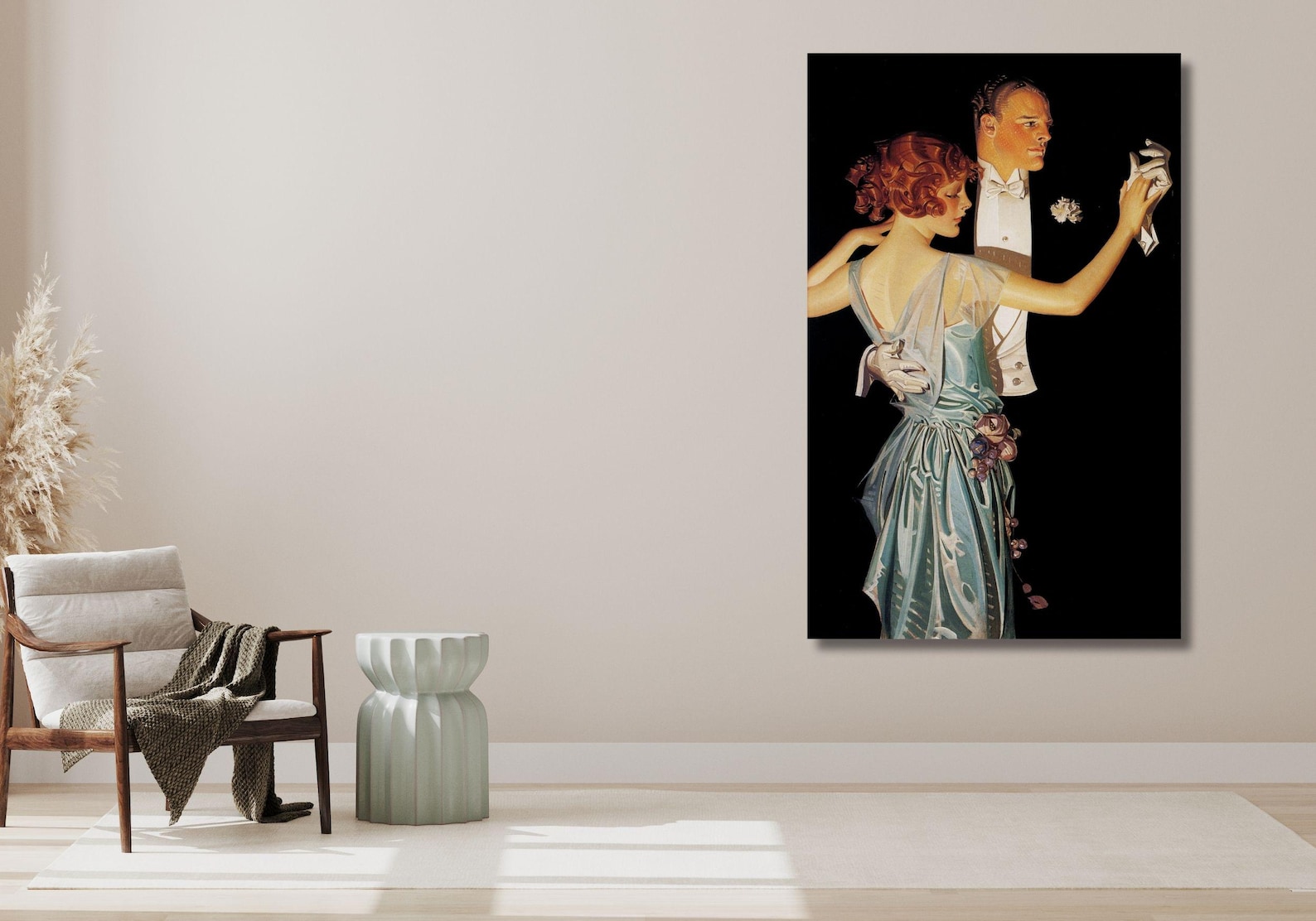 J.C. Leyendecker Dancing Couple Canvas, Art Deco Roaring 20s Print ...