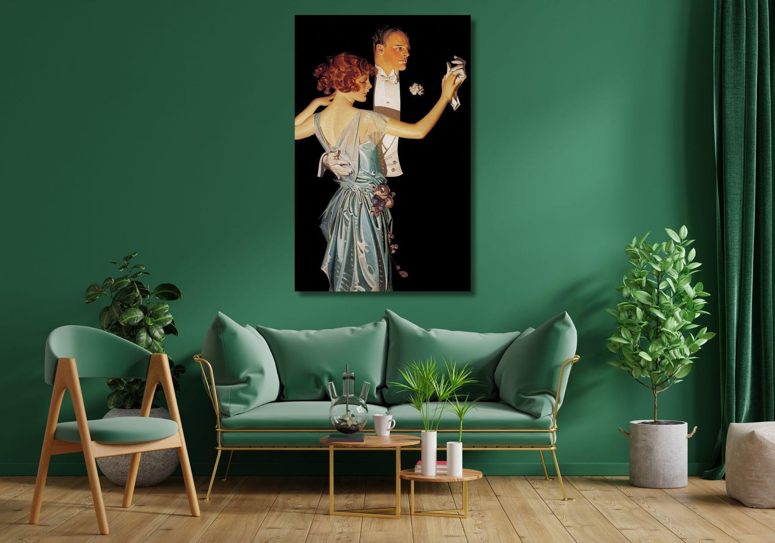 J.C. Leyendecker Dancing Couple Canvas, Art Deco Roaring 20s Print ...