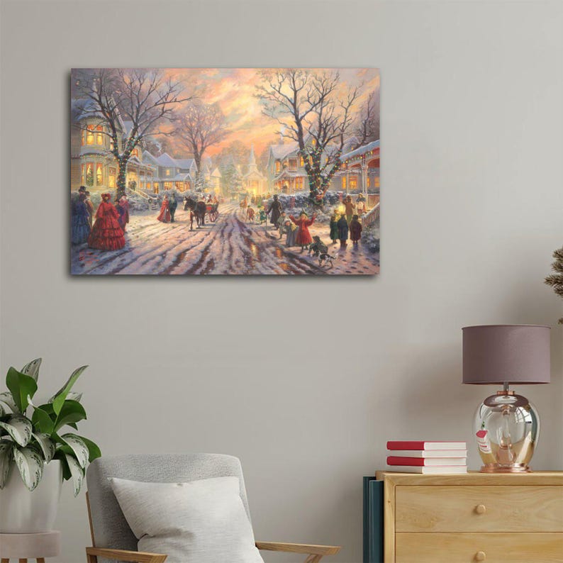 A Victorian Christmas Carol Painting on Canvas Wall Art Poster Picture ...