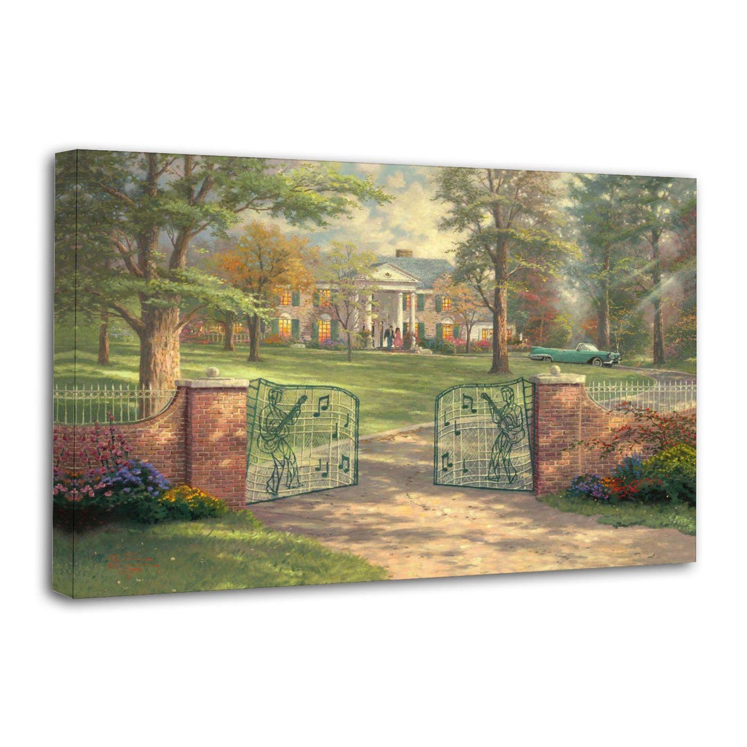 Graceland 50th Anniversary Painting on Canvas Wall Art Poster Picture ...